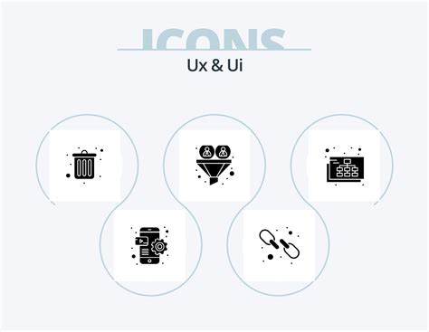 Ux And Ui Glyph Icon Pack 5 Icon Design Map Help Problem Business Funnel Conversion