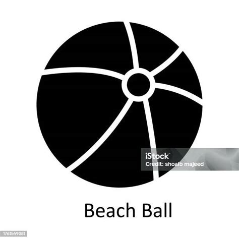 비치 볼 벡터 솔리드 디자인 일러스트 레이 션입니다 흰색 배경의 기호 Eps 10 파일 공기 주입에 대한 스톡 벡터 아트 및 기타 이미지 공기 주입 노랑 모양