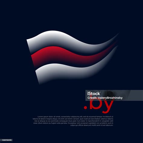 벨라루스 국기 어두운 배경에 벨라루스 국기의 줄무늬 색상 벡터 양식에 일치시키는 디자인 국가 포스터와 도메인별 텍스트 장소