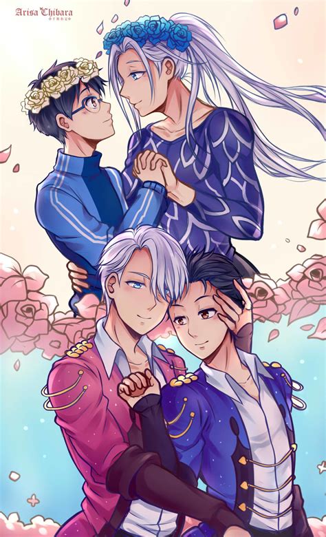Katsuki Yuuri And Viktor Nikiforov Yuri On Ice Drawn By Arisa Chibara Danbooru
