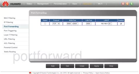 Simple Huawei B2338 168 Router Port Forwarding Instructions