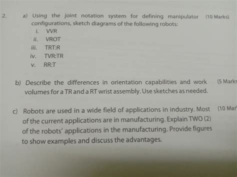 Solved 2 A Using The Joint Notation System For Defining
