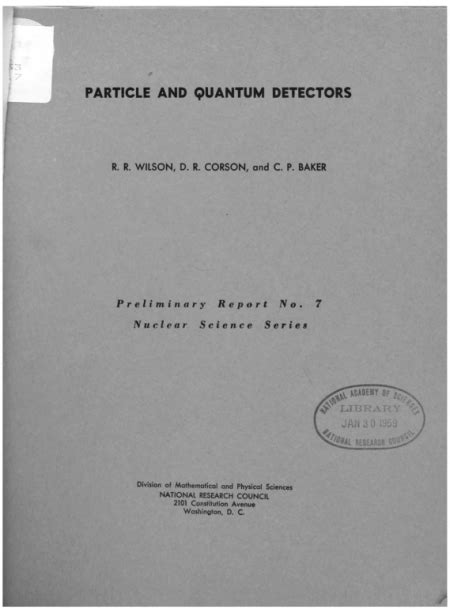Particle And Quantum Detectors The National Academies Press
