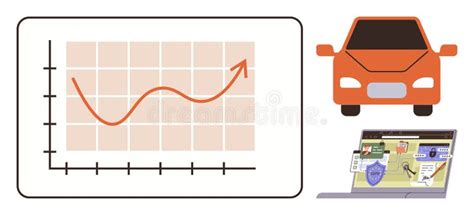 Data Analytics In Automotive And Technology With Growth Chart Vehicle