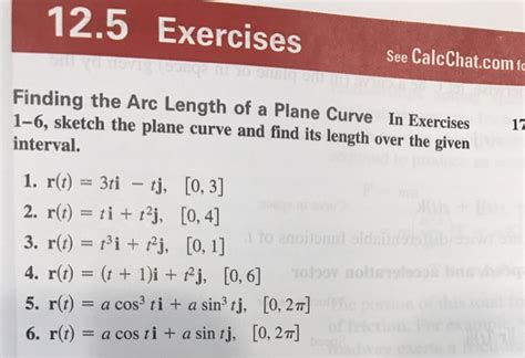 solved 12 5 exercises soe finding the arc