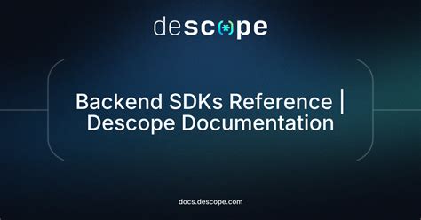 Backend Sdks Reference Descope Documentation
