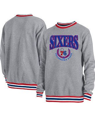 Mens And Womens New Era Gray Philadelphia 76ers Vintage Like