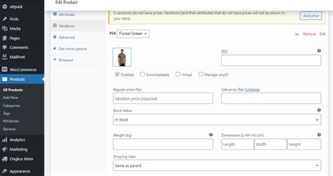 How To Set Up Woocommerce Variations And Variable Products Tonjoo