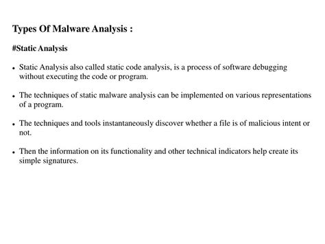 Ppt What Is Malware Analysis Different Tools For Malware Analysis