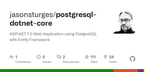 Github Jasonsturgespostgresql Dotnet Core Aspnet Core 31 Web