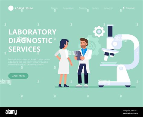 Laboratory Diagnostic Services Medical Tools Colored Vector
