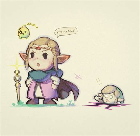 Link Princess Zelda And Tri The Legend Of Zelda And 1 More Drawn By