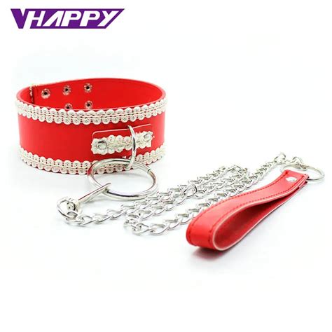 Buy Sex Products Leather Sex Slave Bondage Collar With