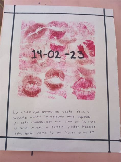 Tarjeta San Valentín En 2023 Tarjetas De Besos Detalles Para Mi Novia Cartas Para Novio