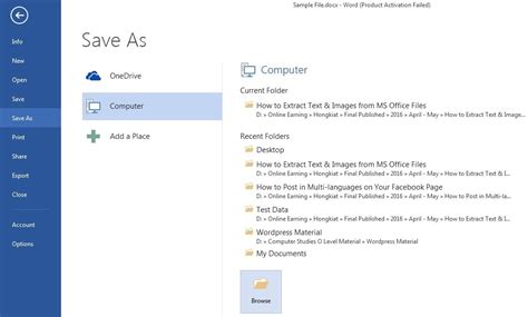 How To Extract Text And Images Easily From Ms Office Files Hongkiat