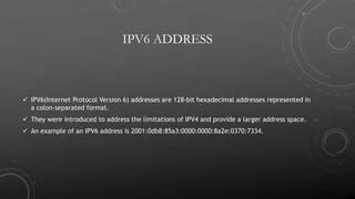 Introduction To Internet Protocol ADDRESS Pptx