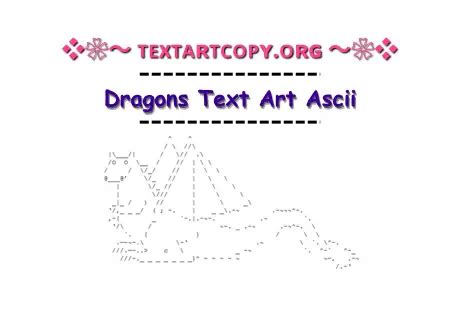 100 Ascii Dragons Copy And Paste