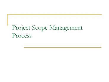 PPT Project Scope Management Process PowerPoint Presentation Free