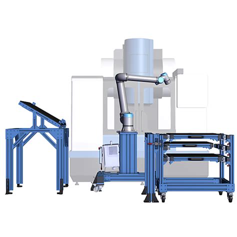 Universal Robots Machine Tending Collaborative Robot Cell Cart With Drawers Vention