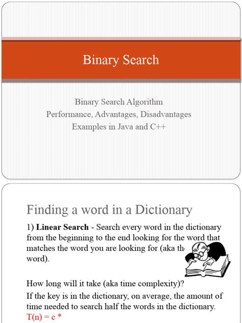 binary search binary search algorithm performance advantages disadvantages examples in java