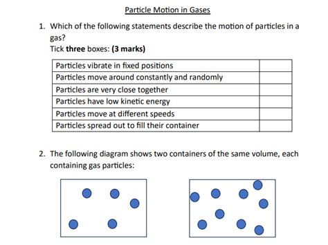Particle Motion And Pressure In Gases GCSE Physics Teaching Resources
