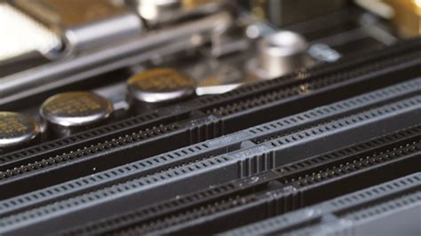 RAM And CPU Sockets Server Mainboard Background Sliding Video Stock Footage