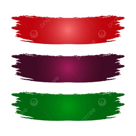 Colorful Brush Shape Design For Text Box Transparent Background Brush