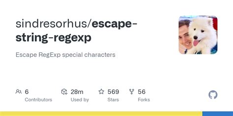 Github Sindresorhusescape String Regexp Escape Regexp Special Characters