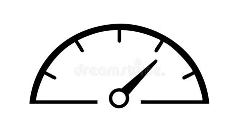 Gauge Meter Icon Speed Indicator Dashboard Symbol Vector Vector Design Generative Ai Stock