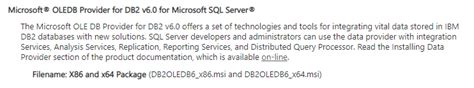 Db2oledb 60 On Sql Server 2016 Microsoft Qanda