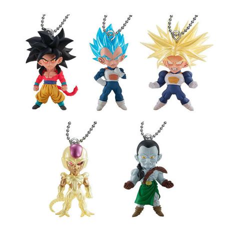 Dragon Ball Udm Burst 44 Keychain Swing Collection Complete Set Of 5