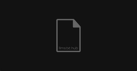 Model Context Protocol Mcp Llmstxt Documentation Llmstxt Hub