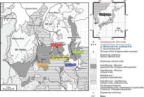 Index Map Of The Study Area The Geologic Map Was Modified From Sato Index Map Of The Study Area The Geologic Map Was Modified From Sato