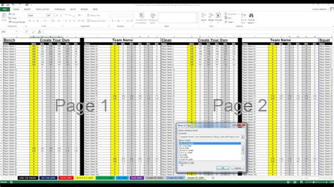 Printable Weight Lifting Max Percentage Chart
