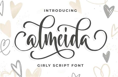 Almeida Girly Script Font Dfonts