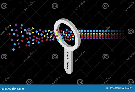 Isometric Magnifying Glass And Data Analysis Stock Vector Illustration Of Icon Growth 126240838