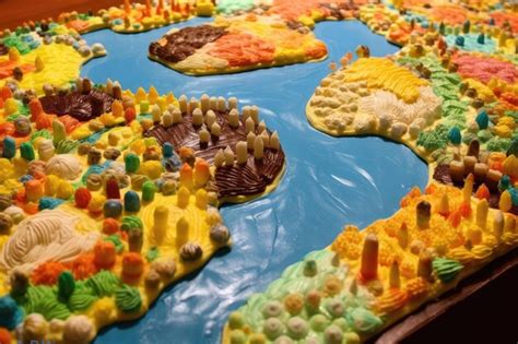 Premium Ai Image A Colorful Map Of A River