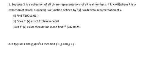 Solved 1 Suppose X Is A Collection Of All Binary