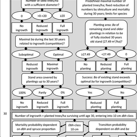 Conceptual Scheme Of The Matrix Sub Models For Ingrowth And Planting