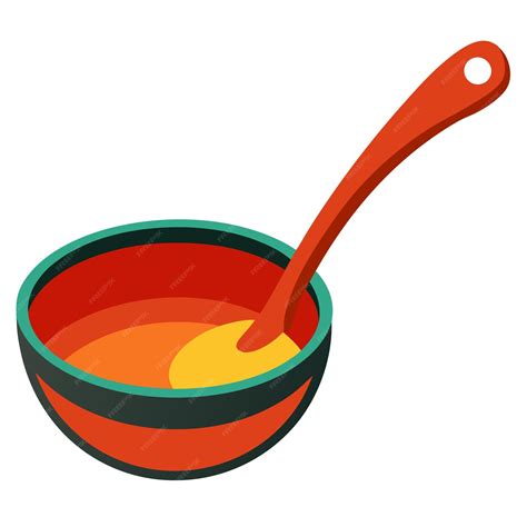 Ladle Of Soup Clip Art And Vector Design With A White Background