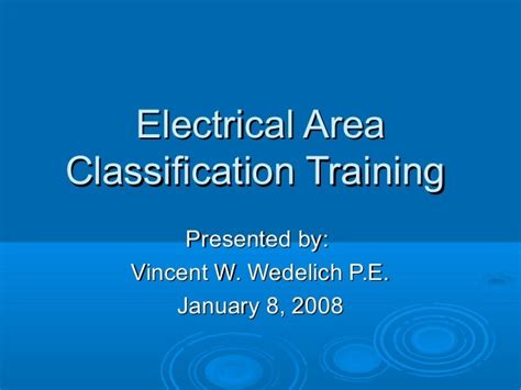 Area Classification Area Classification