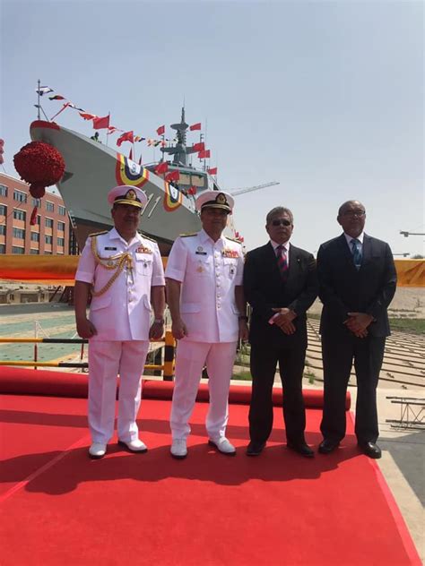 Aag Th บันทึกประจำวัน จีนทำพิธีปล่อยเรือตรวจการณ์ Littoral Mission Ship มาเลเซียลำแรกลงน้ำ Kd Keris