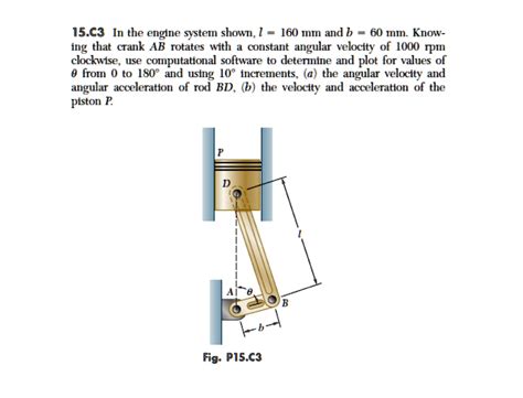 Solved 15c3 In The Engine System Shown L 160 Mm And B 60 Mm