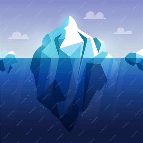 Free Vector Flat Design Iceberg Concept