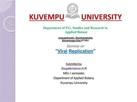 Baltimore Classification Of Viruses Presentation Pptx