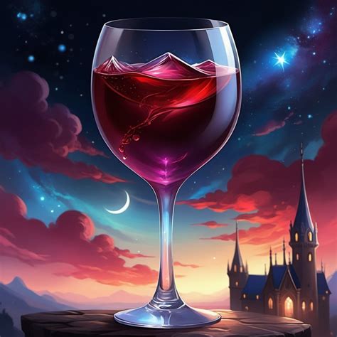 Anime Style Wine Glass With Red Wine Stable Diffusion Online