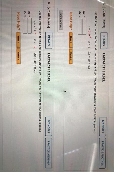 Solved 70 68 Points] Details Larcalc11 3 9 013 My Notes