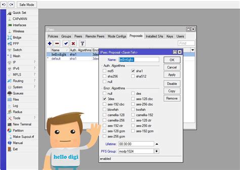برقراری ارتباط امن بین دو روتر میکروتیک به صورت IPIP Tunnel با استفاده از IPSec