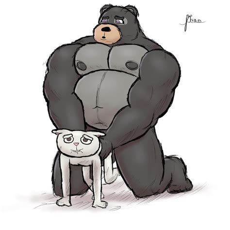 Rule 34 Alanottaviano Anal Anthro Barazoku Bear Belly Black Bear