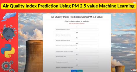 Air Quality Index Prediction Using Pm 25 Value Machine Learning Projectworlds